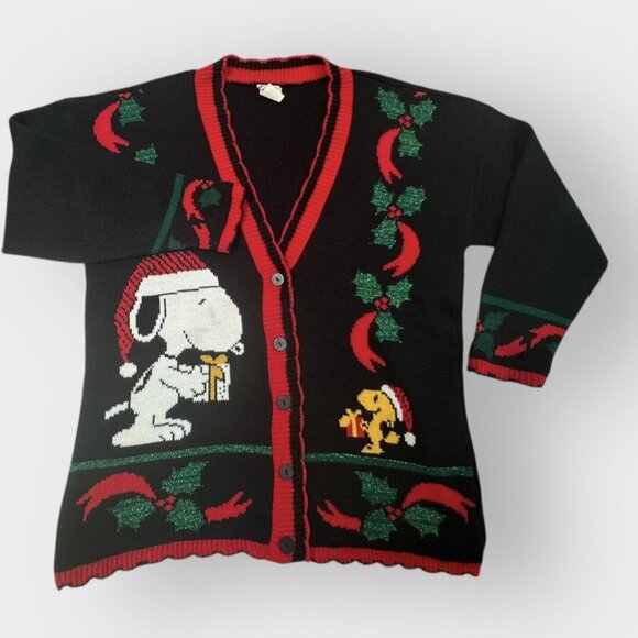 snoopy & friends | Sweaters | Vintage Snoopy Friends Cardigan Sweater ...
